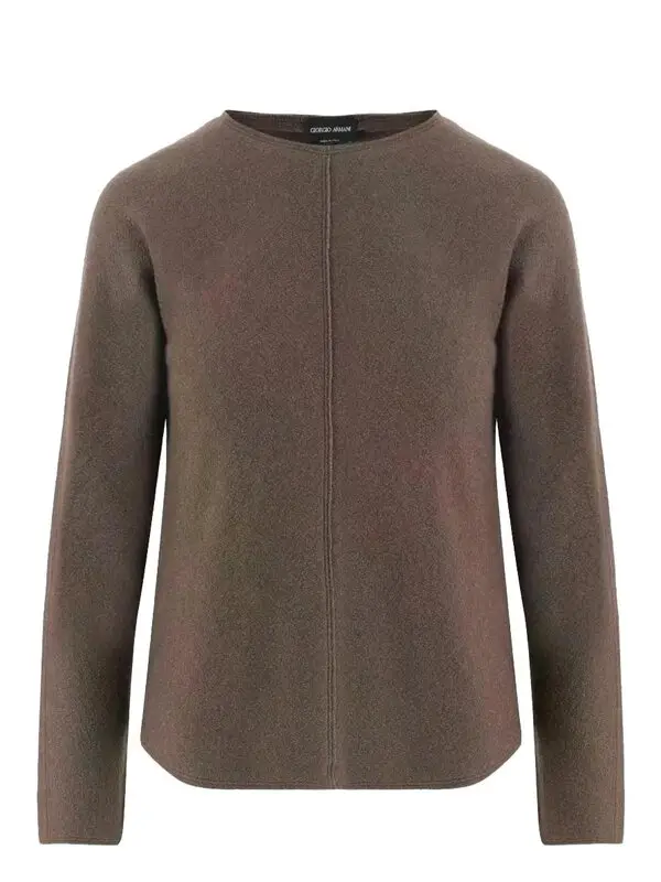 Giorgio Armani Seam-detail Sweater - Brown