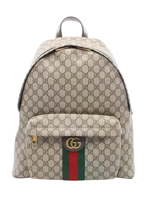 Gucci 2000-2015 Medium Gg Supreme Web Ophidia Backpack - Neutrals