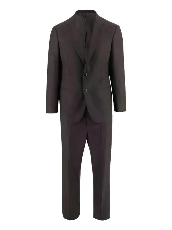 Giorgio Armani Virgin-wool Suit - Brown