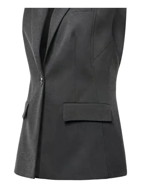 Pinko Sleeveless Single-breasted Blazer - Grey