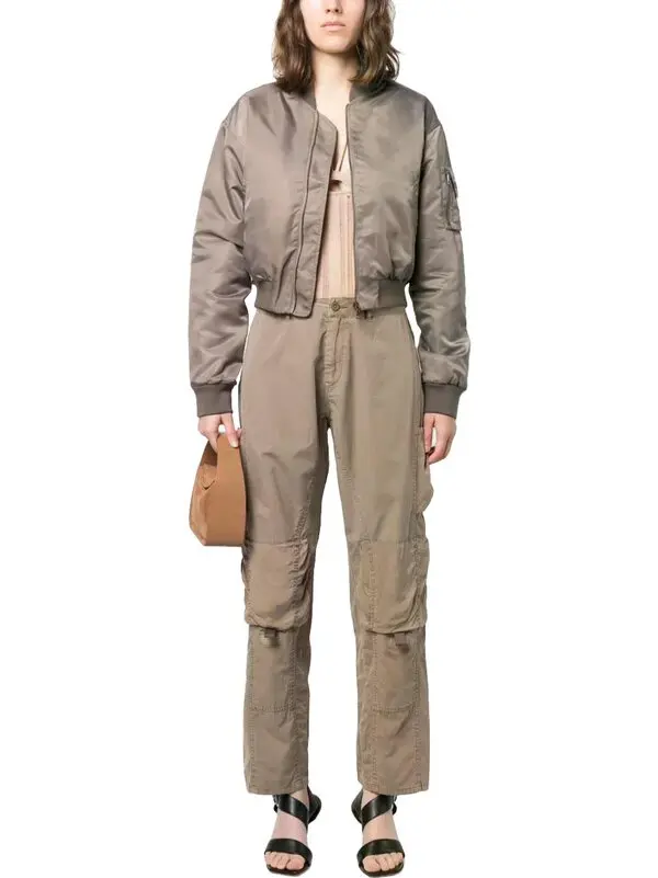 John Elliott Panel-detail Straight-leg Trousers - Brown