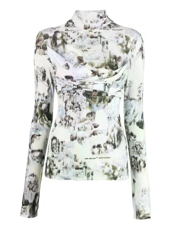 Off-White Pattern Print Long-sleeve T-shirt - Grey