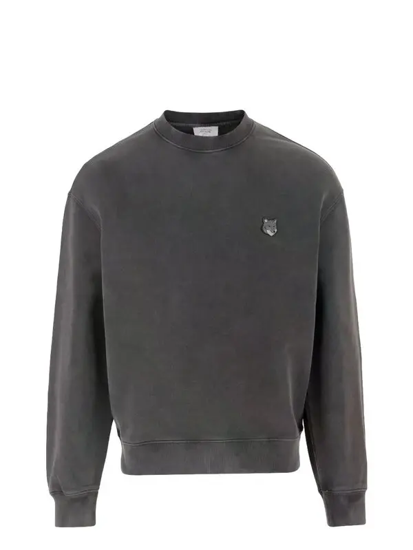 Maison Kitsuné Embroidered-logo Sweatshirt - Grey