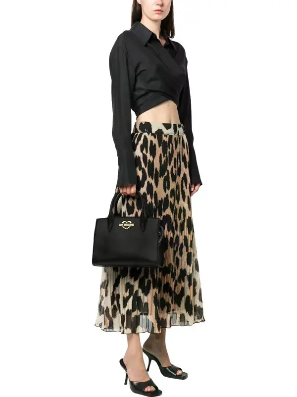 Moschino Logo-plaque Tote Bag - Black