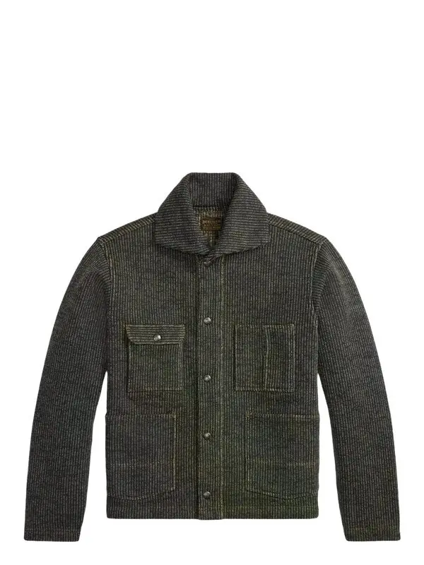 Ralph Lauren Striped Pocket Shirt Jacket - Grey