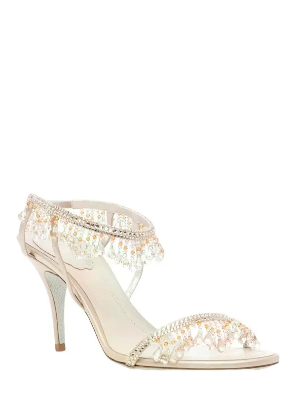 Rene Caovilla Jahanara Bead-embellished Sandals - Neutrals