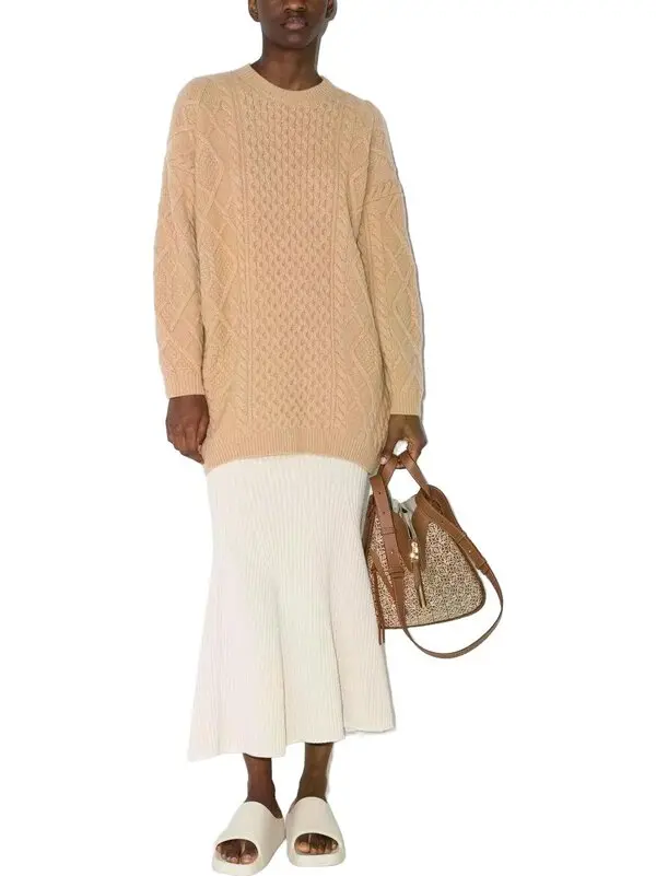 Stella McCartney Aran-knit Oversized Jumper - Neutrals