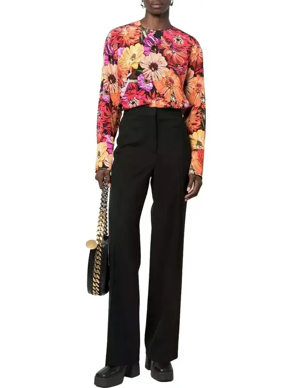 Stella McCartney Floral-print Silk Blouse - Red