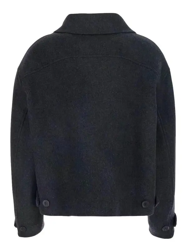 SEMICOUTURE Jeanie Zip-up Felted Jacket - Grey