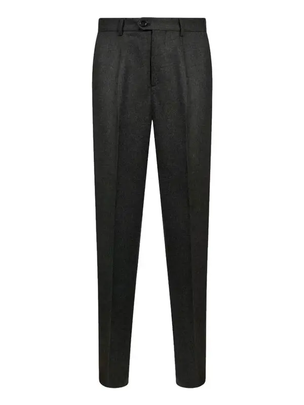 Brunello Cucinelli Pleated Virgin-wool Trousers - Grey