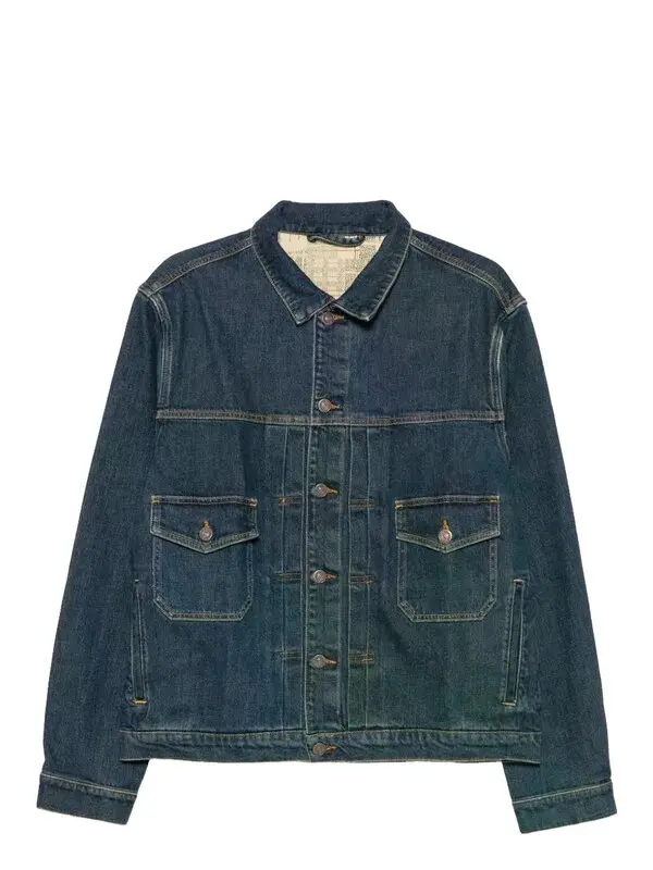 Paul Smith Contrast-stitch Denim Jacket - Blue