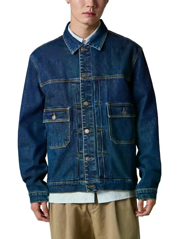 Paul Smith Contrast-stitch Denim Jacket - Blue