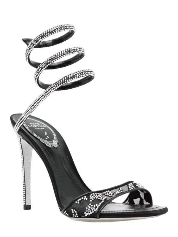 Rene Caovilla Allura Crystal-embellished Sandals - Black