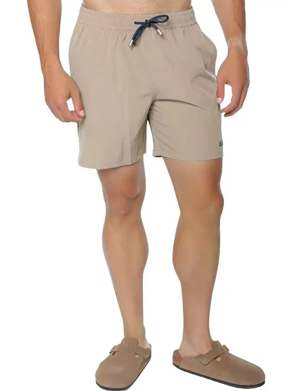 MC2 SAINT BARTH Comfort Logo-embroidered Drawstring Swim Shorts - Neutrals