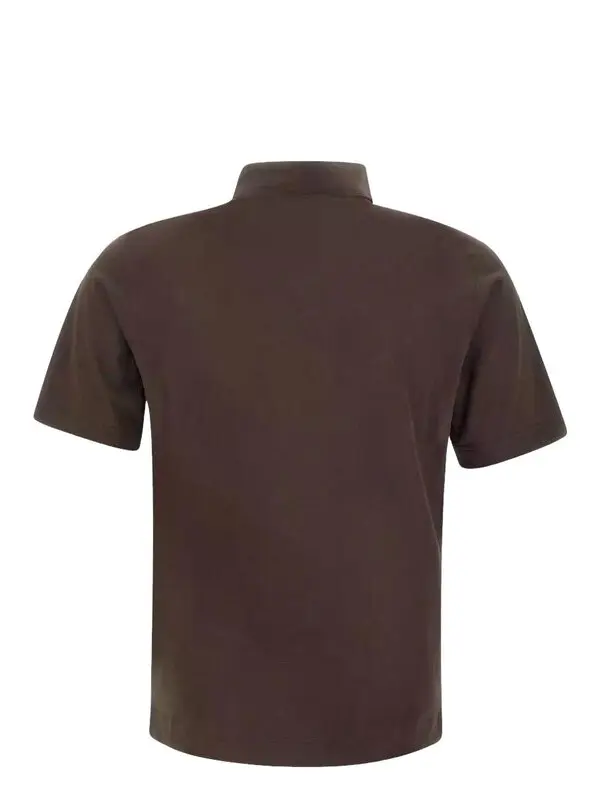 DIKTAT Cotton Polo Shirt - Brown