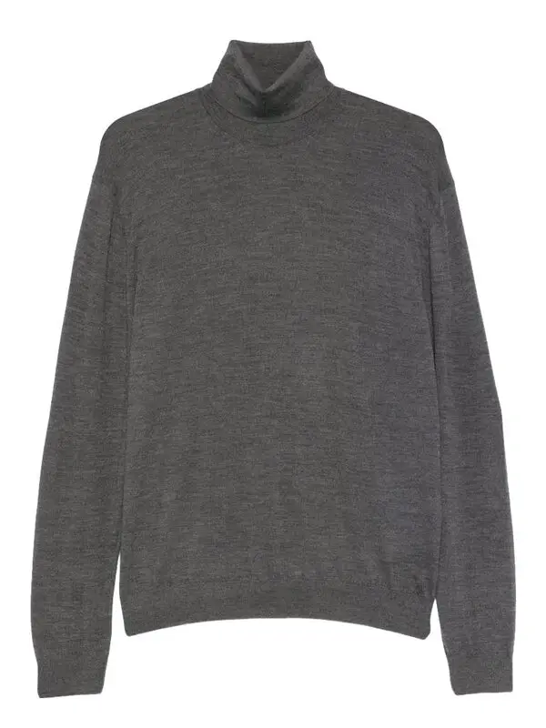 Malo Roll-neck Long-sleeve Sweater - Grey