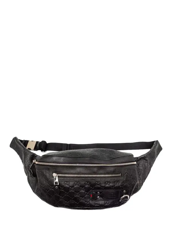 Gucci 2000-2015 Guccissima Web Belt Bag - Black