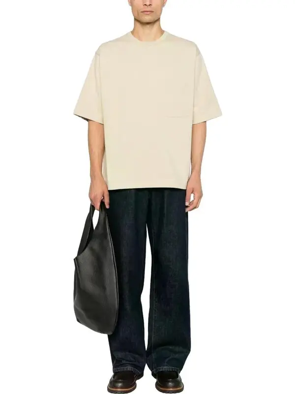 LEMAIRE Patch-pocket Short-sleeve T-shirt - Neutrals