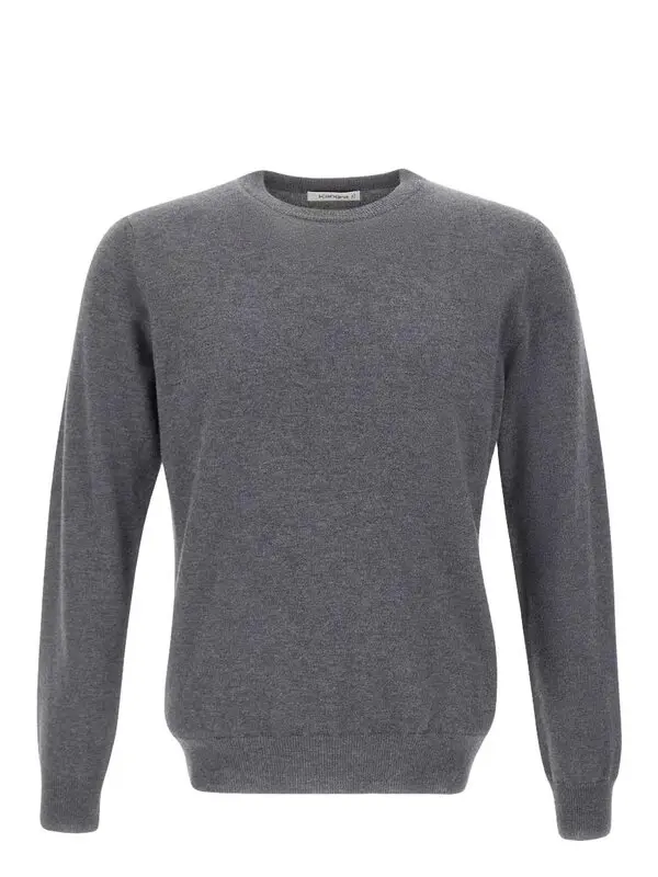 KANGRA Crew-neck Virgin-wool Sweater - Grey