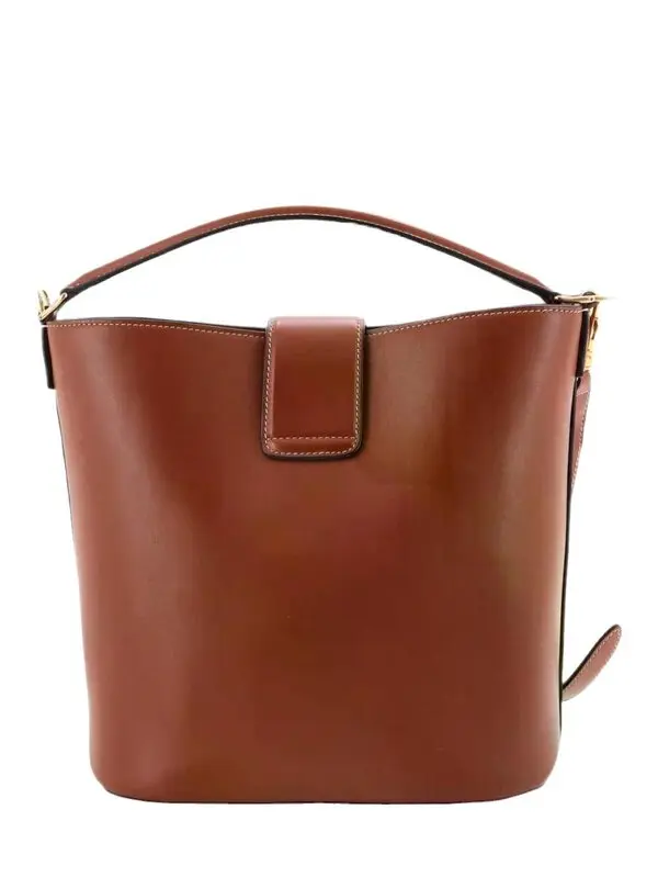 Celine Louise Bag Leather Medium Bucket Bag - Brown