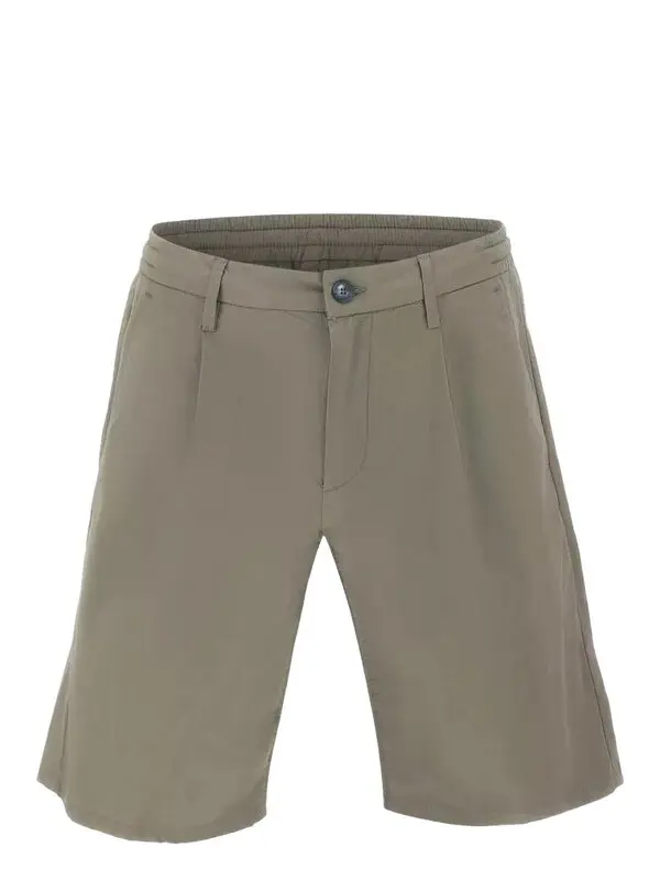RE-HASH Perugino Pleated Bermuda Shorts - Green