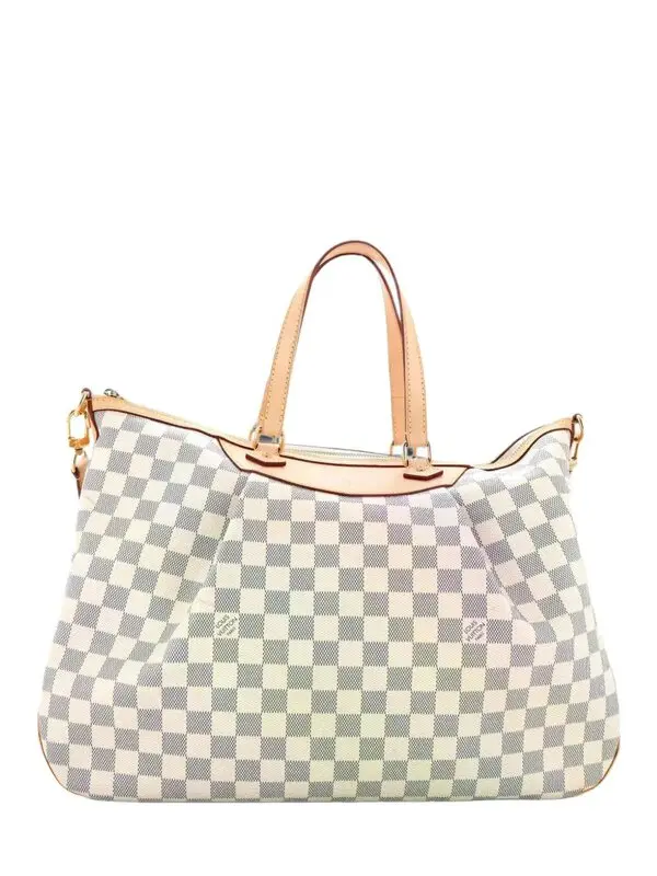 LOUIS VUITTON Siracusa Handbag Damier Gm Shoulder Bag - White