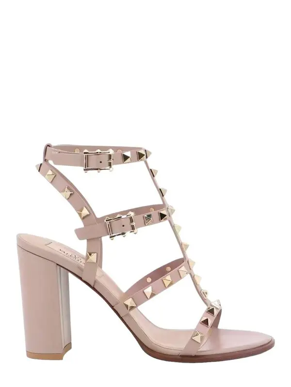 Valentino Garavani Rockstud-embellished Caged-design Heeled Sandals - Neutrals