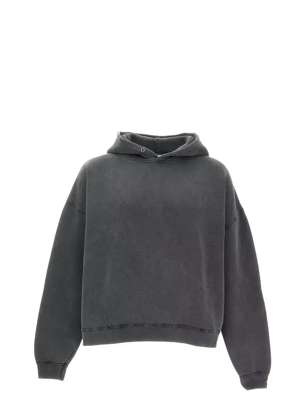 SUNFLOWER Boxy-cut Organic-cotton Hoodie - Grey