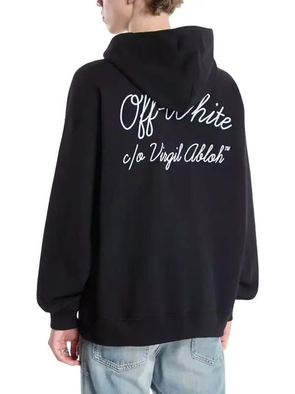 Off-White Script Logo Hoodie - Black