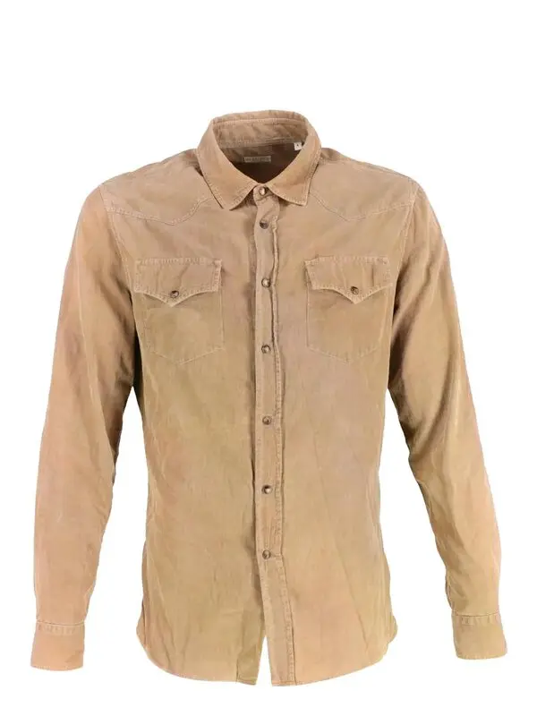 Brunello Cucinelli Corduroy Western Shirt - Neutrals