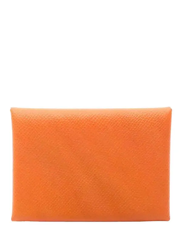 Hermès 2024 Epsom Calvi Coin Pouch - Orange