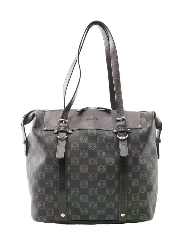Loewe 2010-2026 Anagram Coated Canvas Tote Bag - Brown