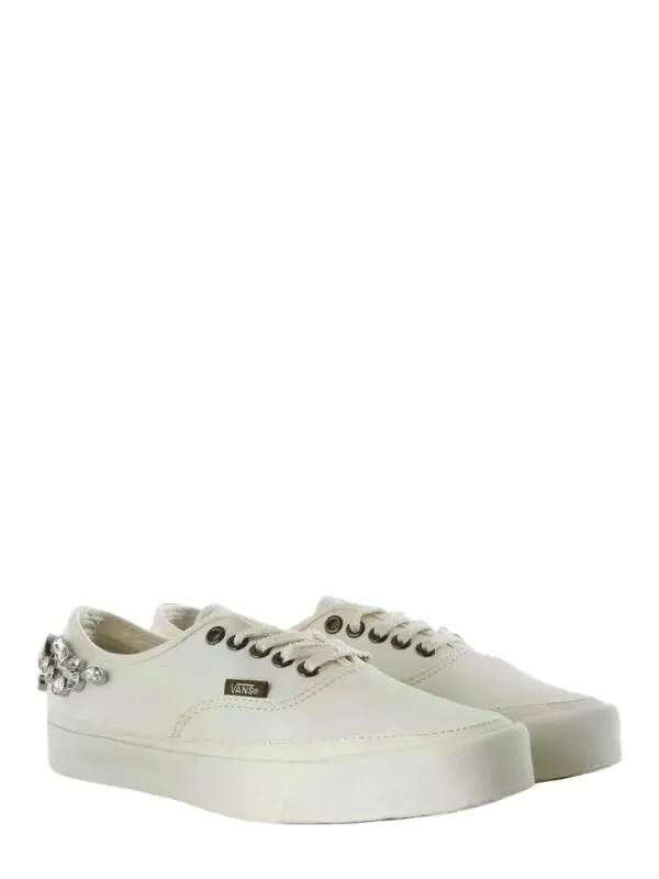 VANS Lx Authentic 44 Crystal-embellished Sequinned Sneakers - Neutrals