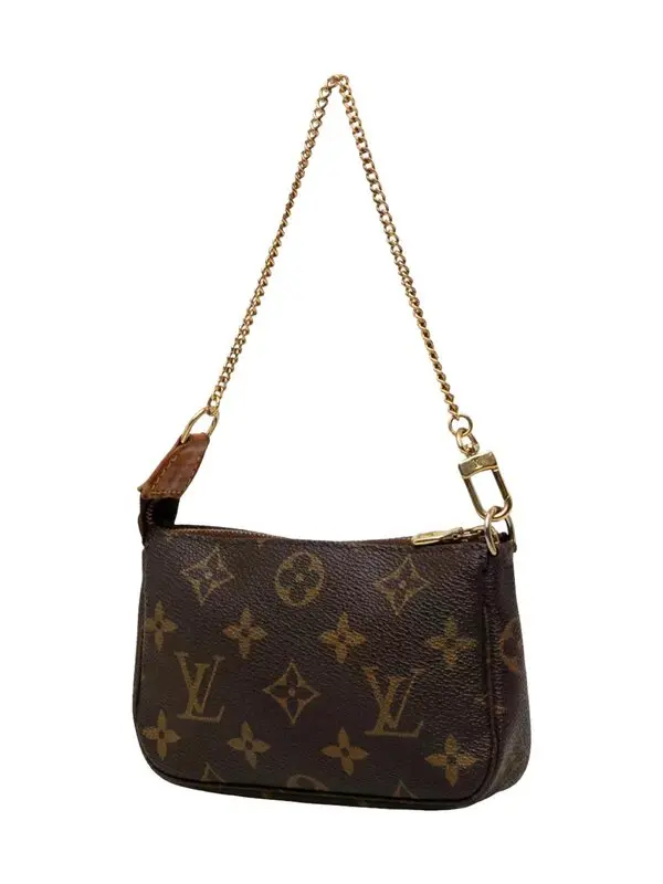 LOUIS VUITTON 2005 Monogram Mini Pochette Accessoires Handbag - Brown