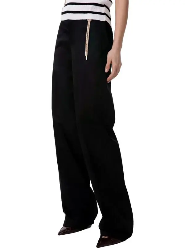 GAELLE PARIS Straight-fit Trousers - Black