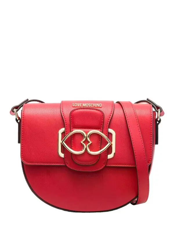 Moschino Heart-plaque Crossbody Bag - Red