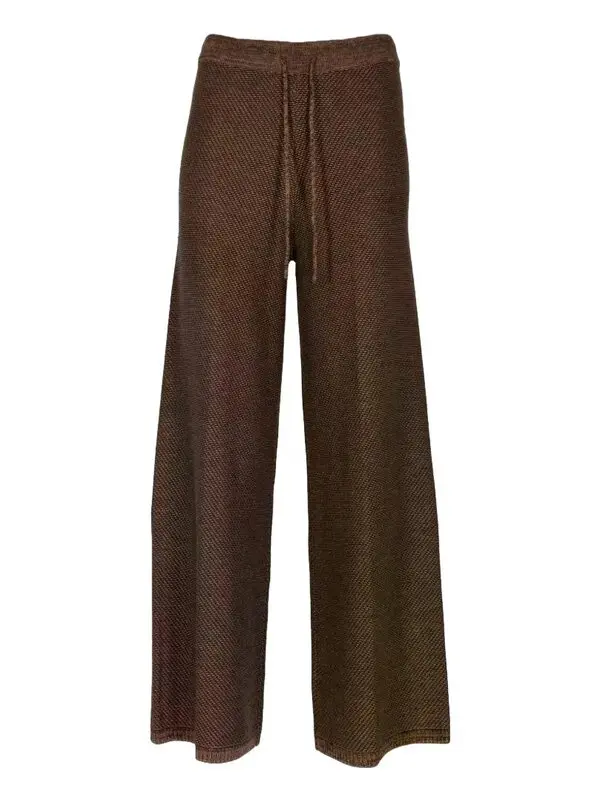 L'Agence Drawstring-fastening Palazzo Pants - Brown