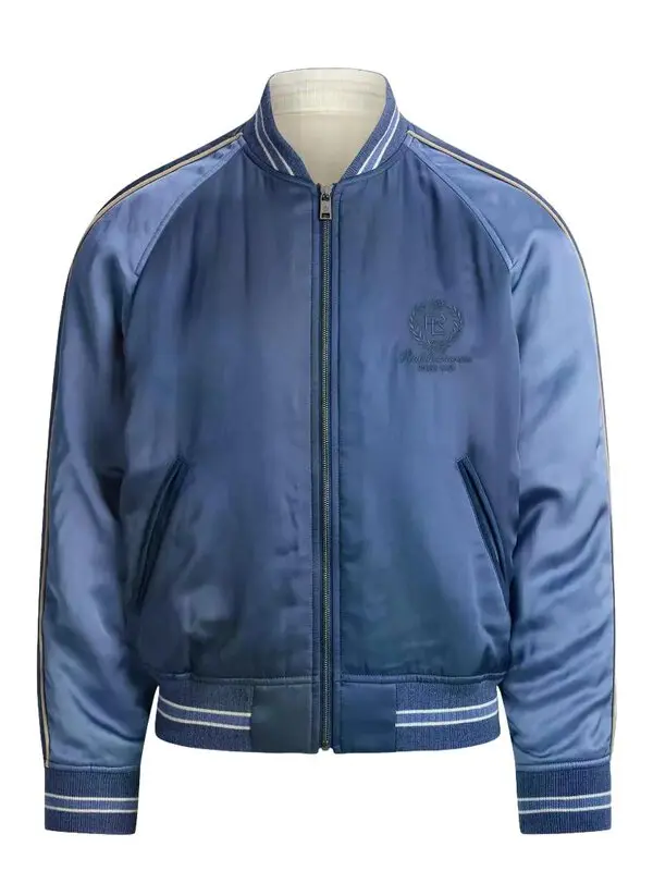 Ralph Lauren Purple Label Damon Reversible Satin Jacket - Blue