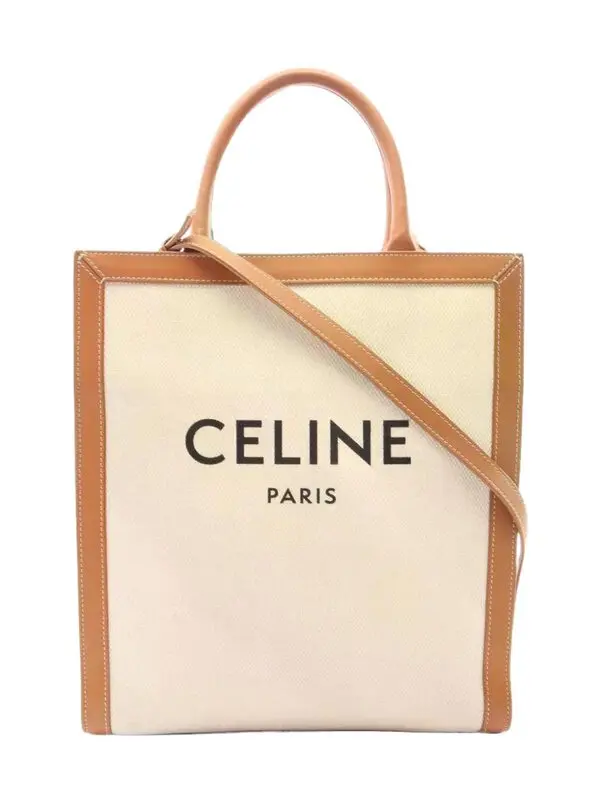 Celine 2000s Vertical Hippopotamus Tote Bag - Neutrals