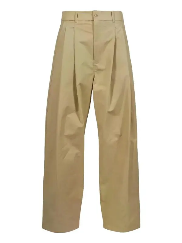 HED MAYNER Pleated Trousers - Neutrals