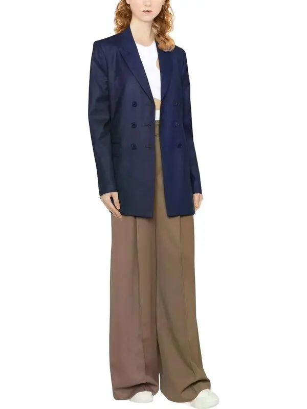 Stella McCartney Double-breasted Wool Blazer - Blue