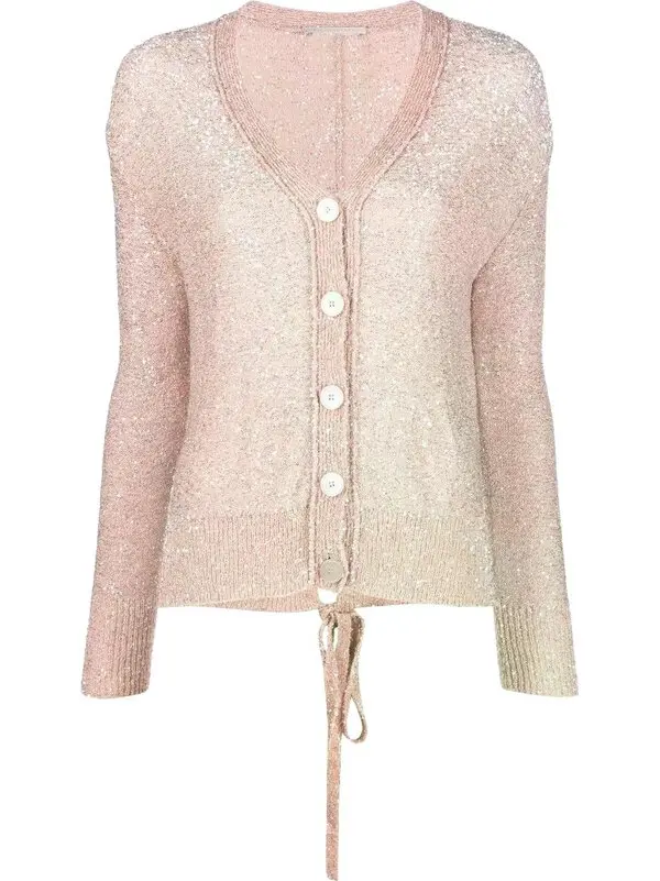 Stella McCartney Sequinned V-neck Cardigan - Pink