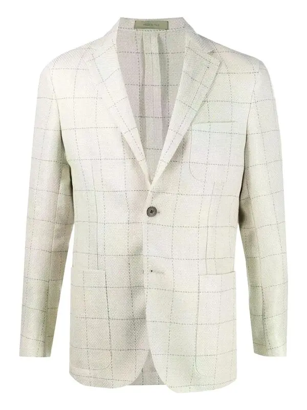 Corneliani Check-pattern Single-breasted Blazer - Neutrals