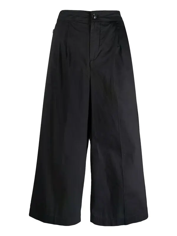 Woolrich Cropped Wide-leg Trousers - Black