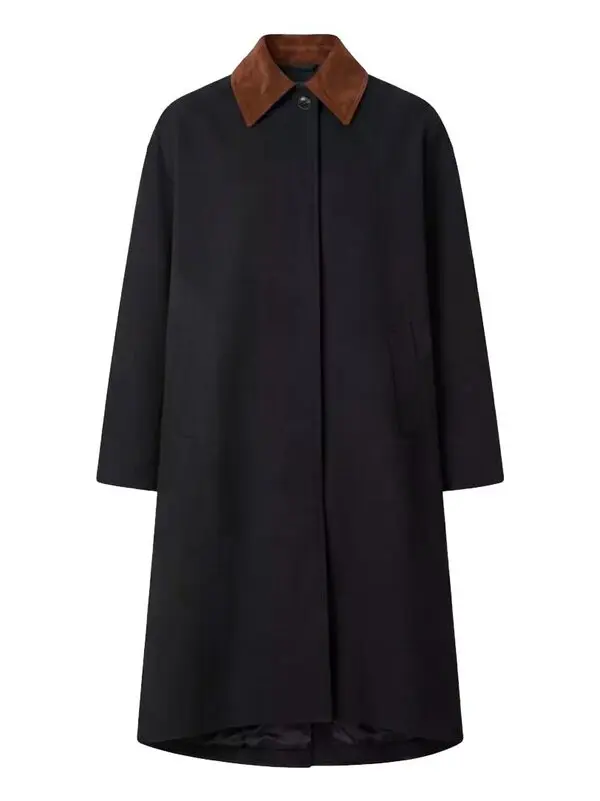 RÓHE Suede-collar Coat - Blue