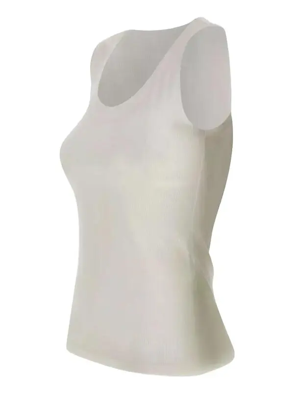 GRAN SASSO Ribbed-knit Tank Top - White