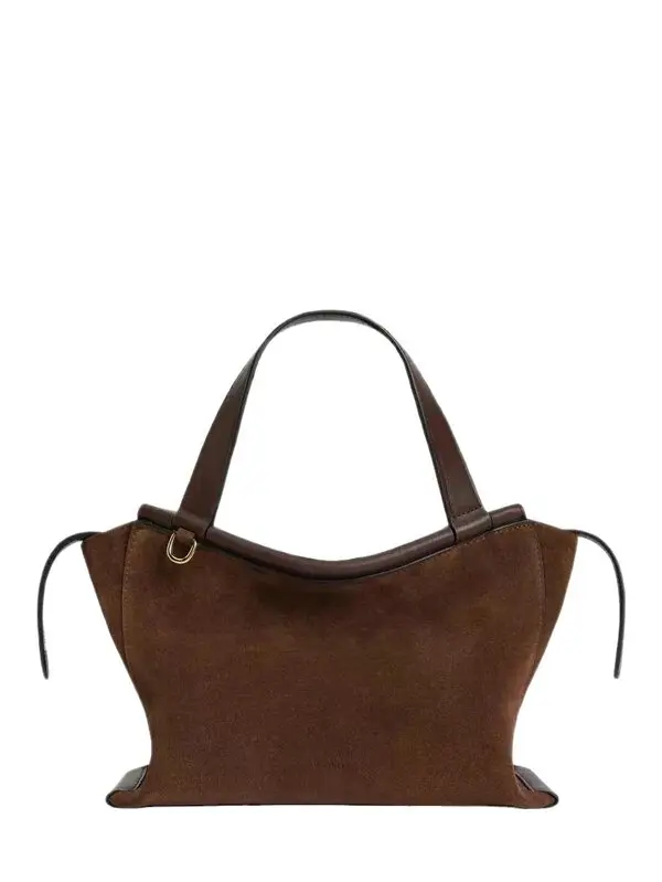 WANDLER Ida Suede Tote Bag - Brown