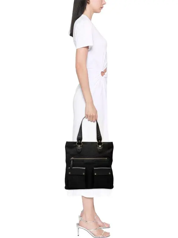 BVLGARI 1990-2000 Canvas Logomania Tote Bag - Black