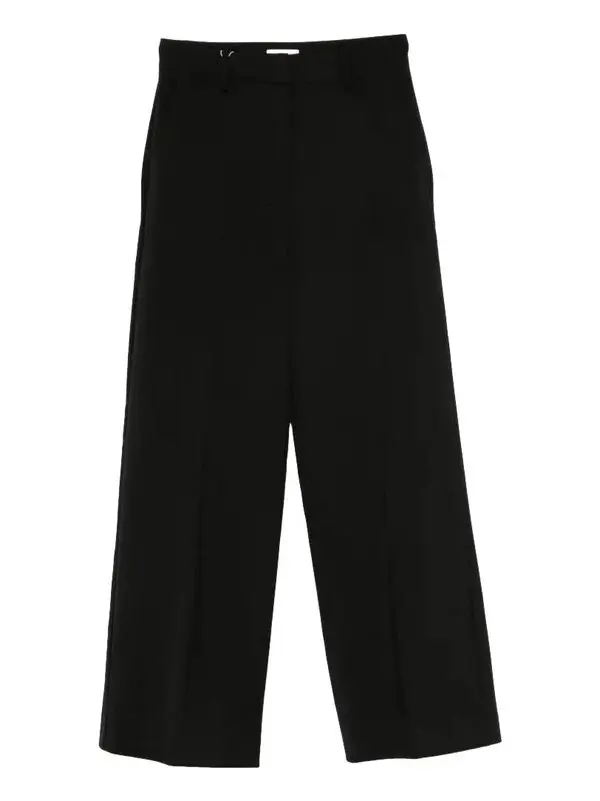 Max Mara Visivo Pressed-crease Wide-leg Trousers - Black