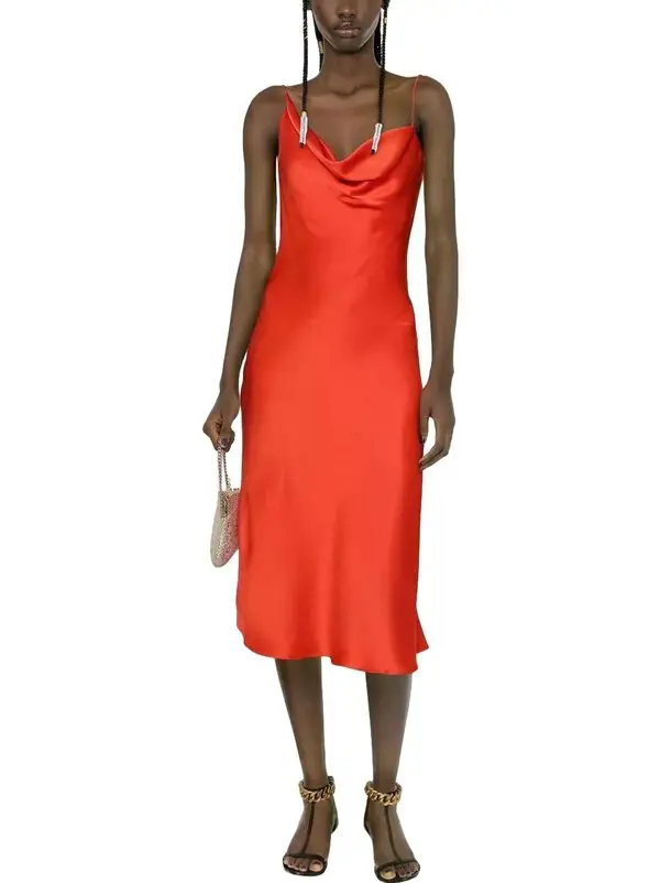 Stella McCartney Cowl-neck Midi Dress - Red
